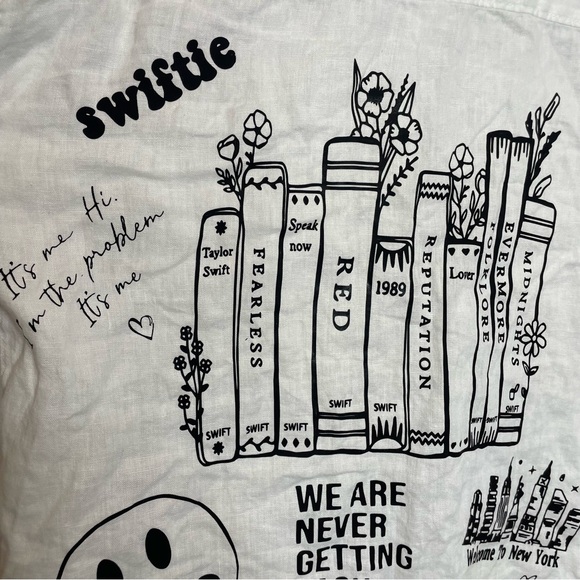 Taylor Swift | Tops | Taylor Swift The Eras Tour Customized 0 Linen ...